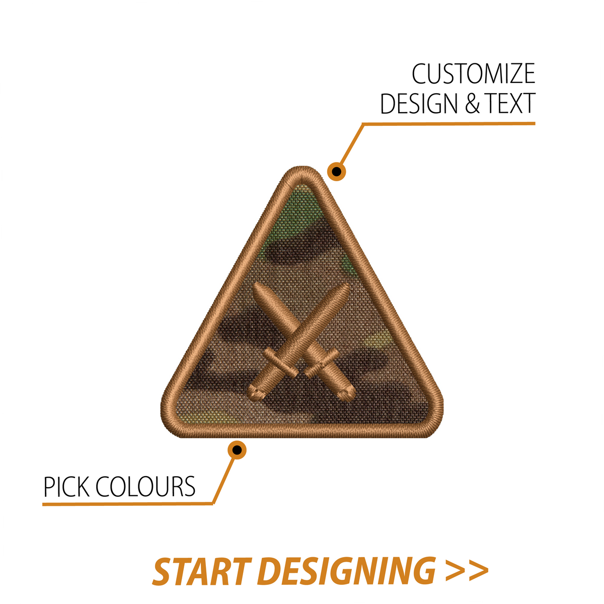 Create Your Own Patch (1.9 x 2" Triangle) – CPGear Tactical