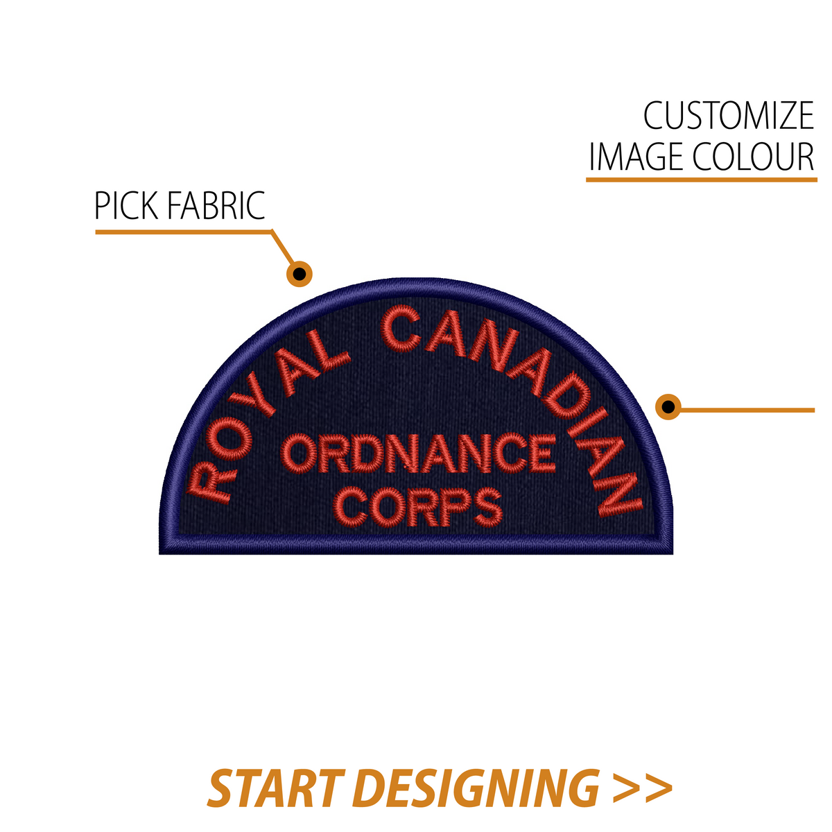 Create Your Own Patch (2.25 x 4.2" Semi Circle) – CPGear Tactical