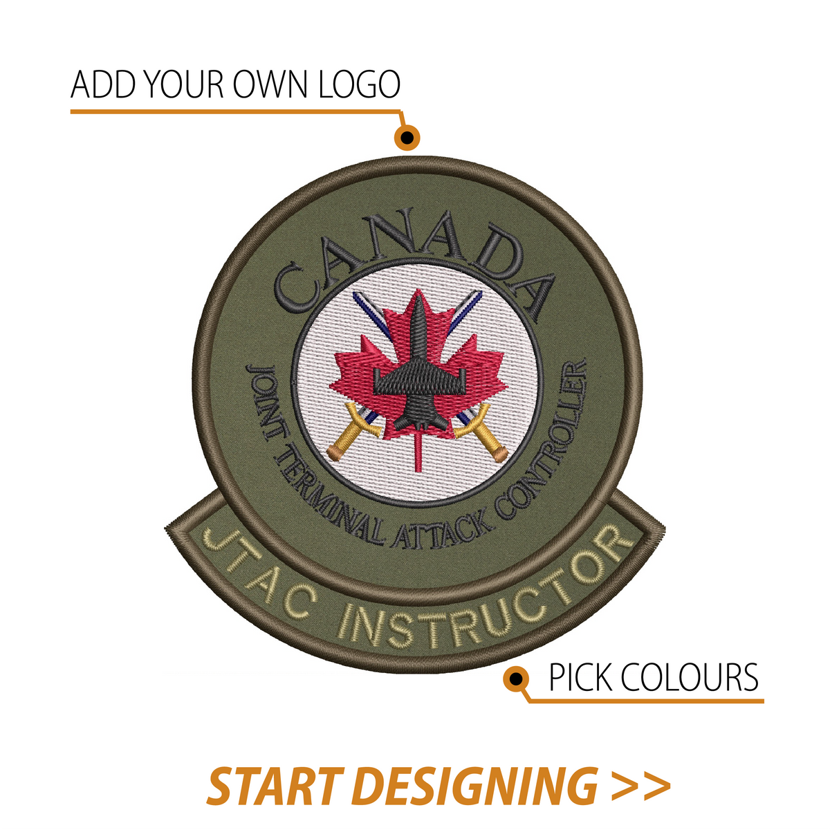 Create Your Own Patch (3.5 x 3.4" Circle With Scroll) – CPGear Tactical