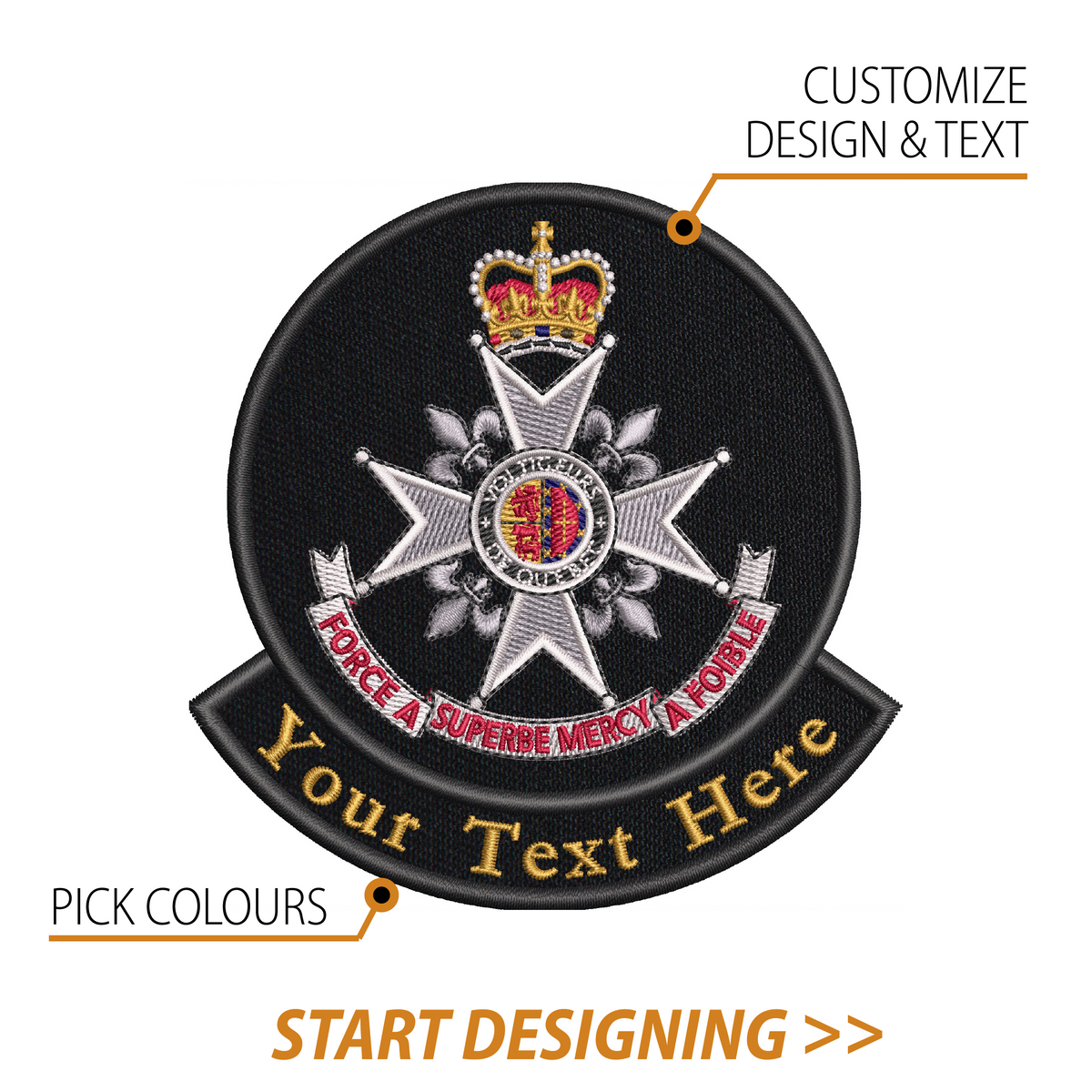 Create Your Own Patch (4 x 3.9" Circle With Scroll) – CPGear Tactical