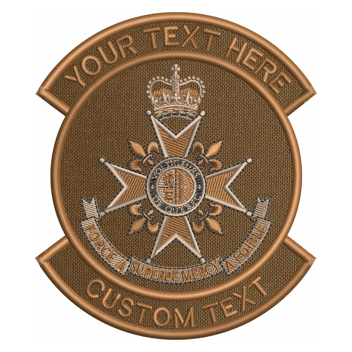 Create Your Own Patch (4.50 x 3.85" Circle With Scroll 4) – CPGear Tactical