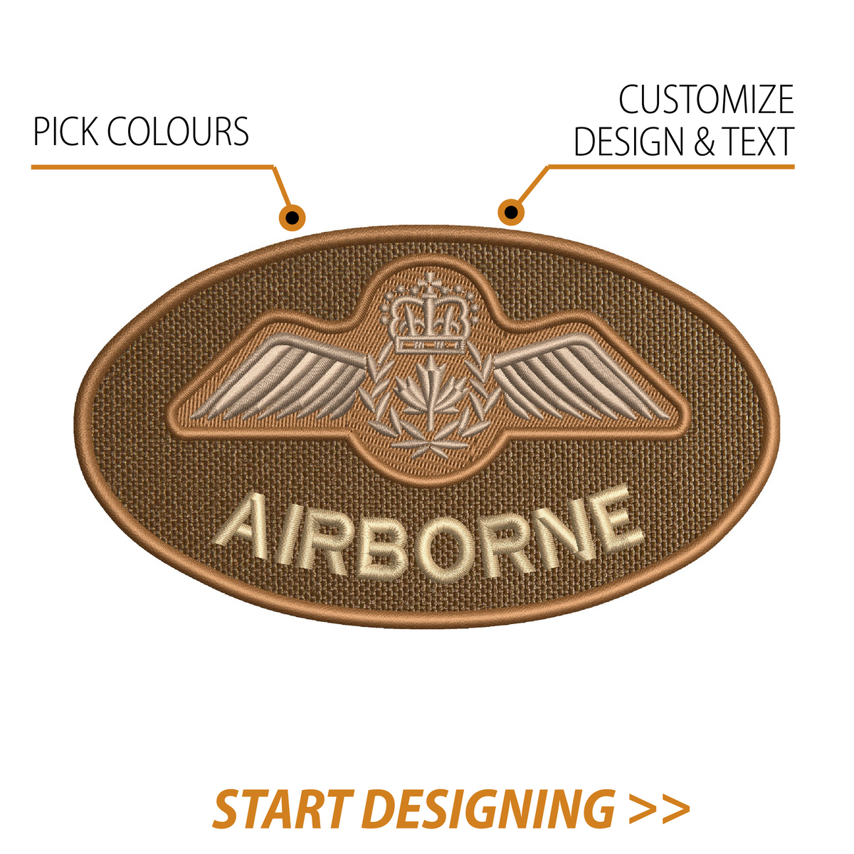 Create Your Own Patch (3.6 x 6" Oval) – CPGear Tactical