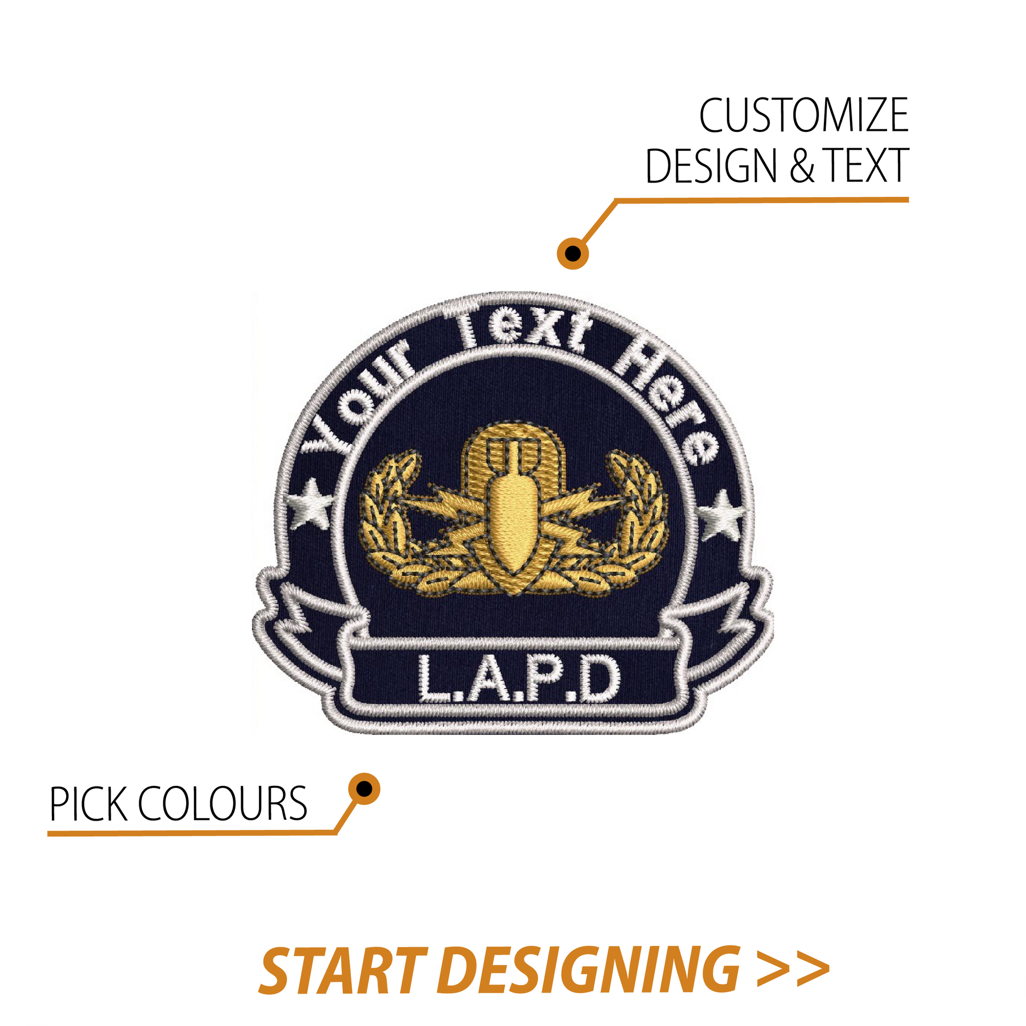 Create Your Own Patch (2 X 2.36" Circle With Scroll 2) – CPGear Tactical