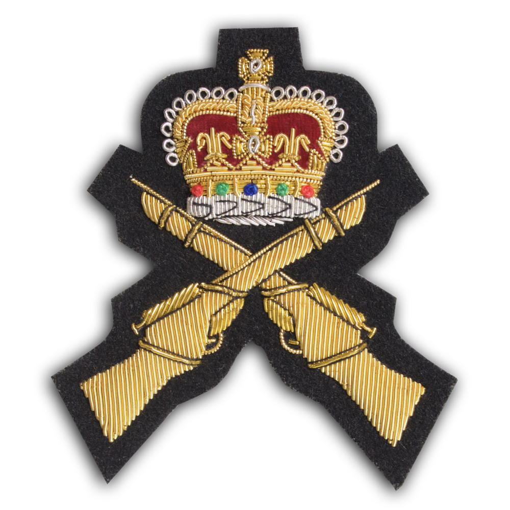 Crossed Rifles Insignia US ARMY INFANTRY PAIR OF ISSUE BLACK SUBDUED